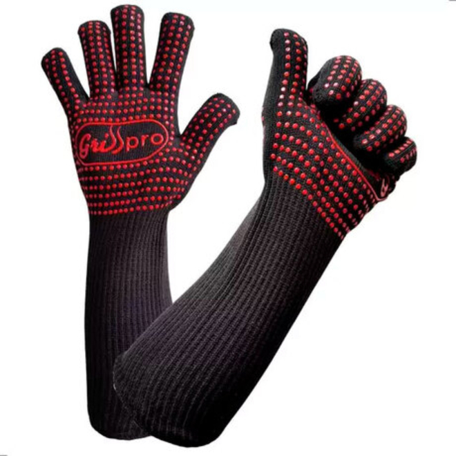 Luva Térmica Alta Temperatura GrillPro Até 350º MBXpro Punho Longo CA ...