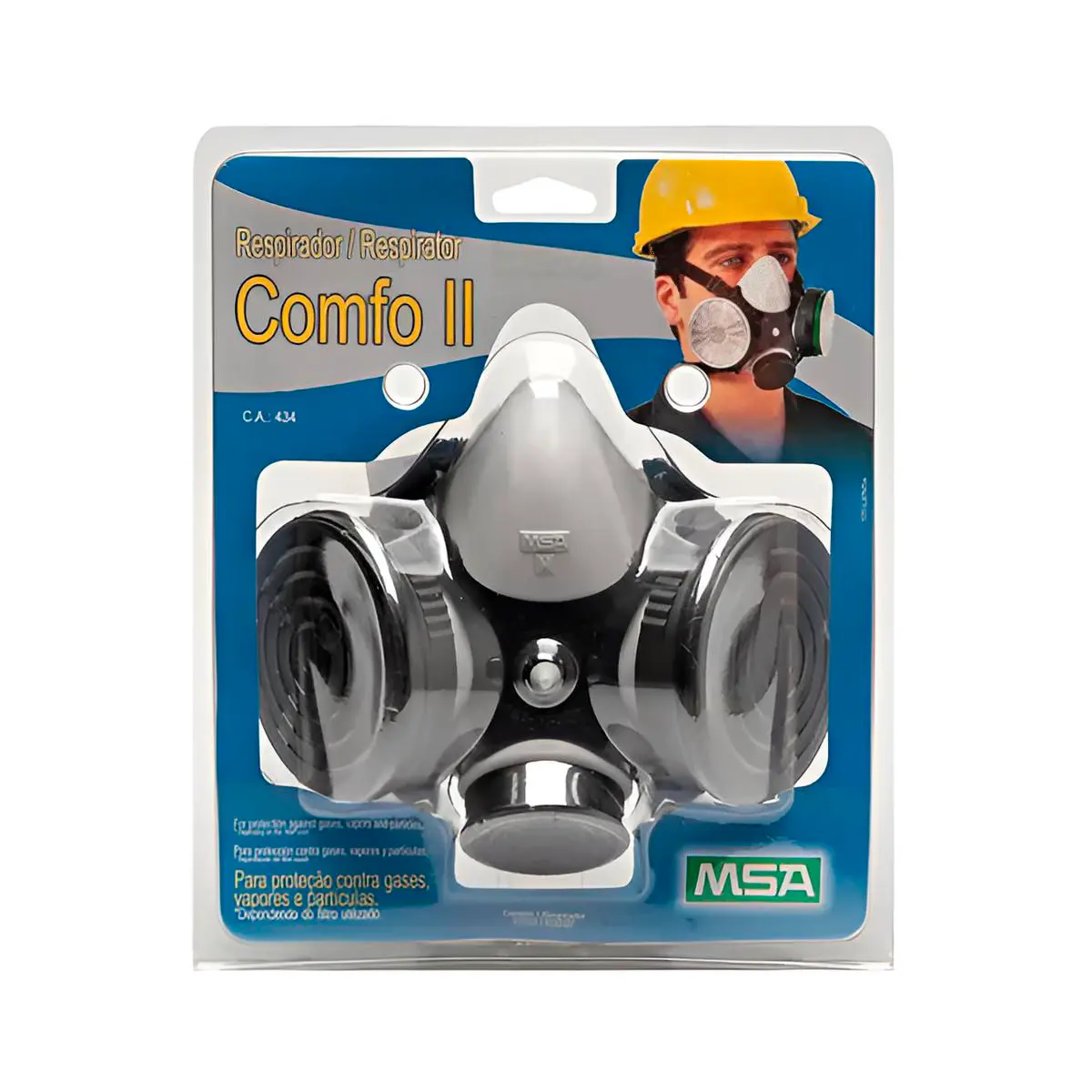 Respirador Semi-Facial MSA Comfo II Cinza TM 374-1 - Epis Online