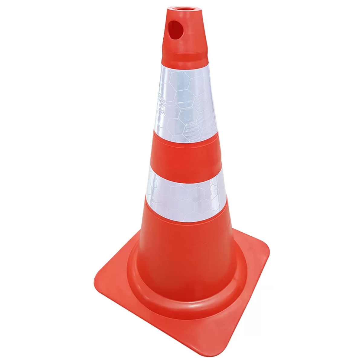 Cone de Sinalização 75cm Flexível com Faixa Refletiva Plastcor - Epis ...