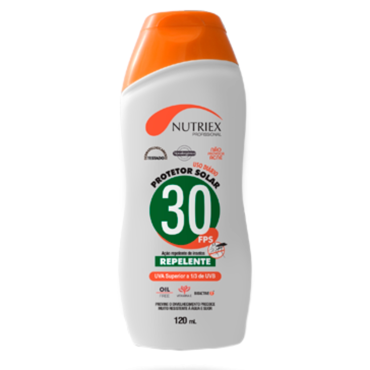 Protetor Solar com Repelente Nutriex Fator 30 Oil Free Bisnaga 120g ...