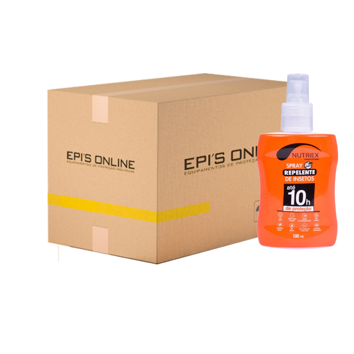 Repelente Spray Nutriex até 10 Horas 100ml - com 12 Unidades - Epis Online