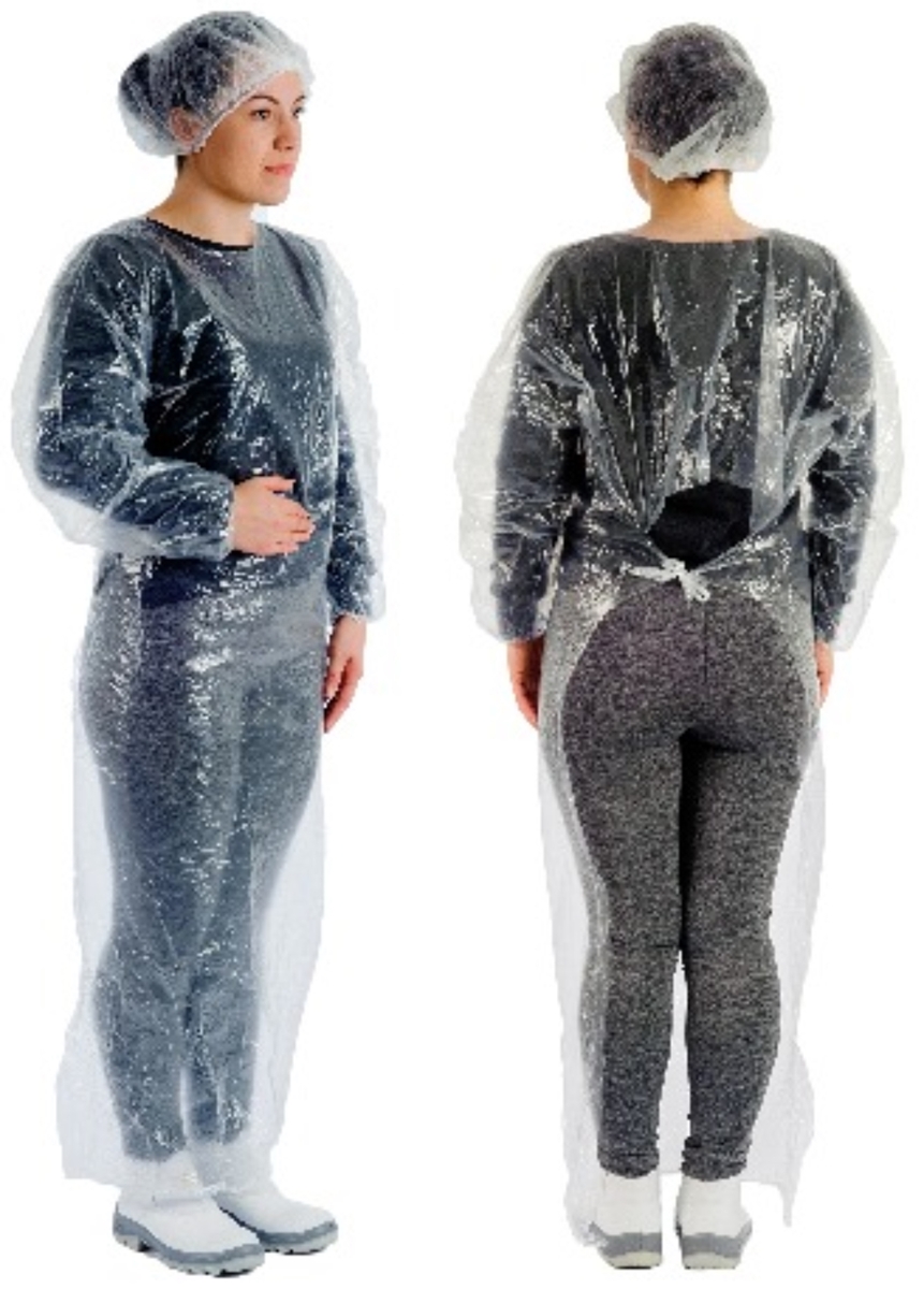 Avental Barbeiro Polietileno com Elástico e Fitilho Impermeável ...