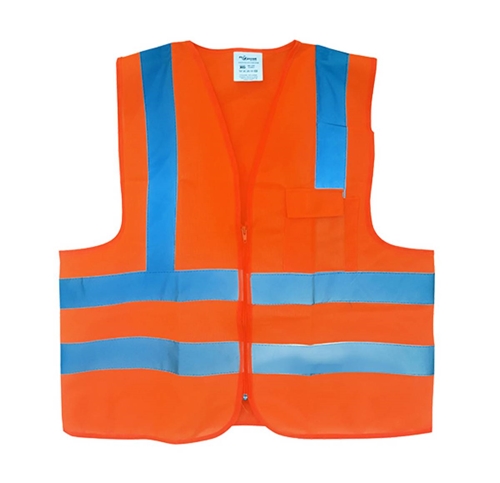 Colete Refletivo Laranja com 1 bolso - Plastcor - Epis Online